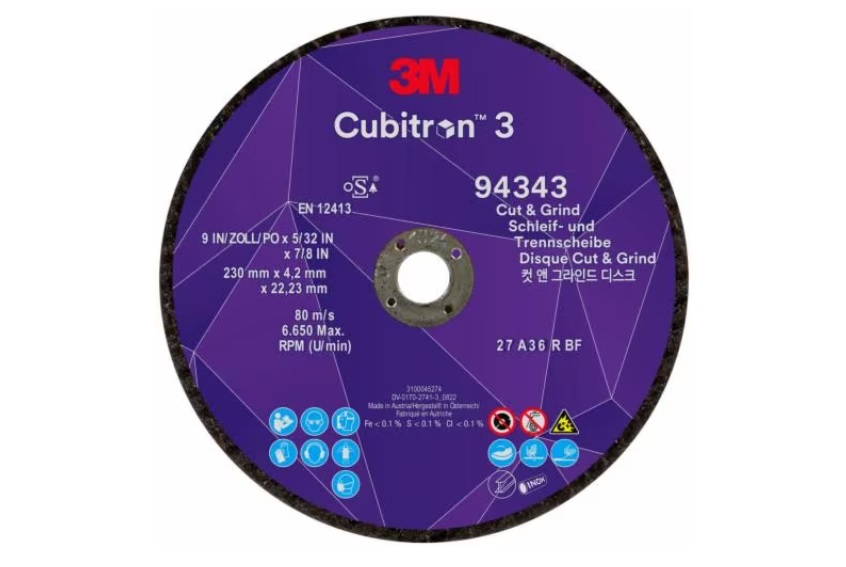 3M NOVEDADES : 3M™ Cubitron™ 3 Disco de corte y desbaste
